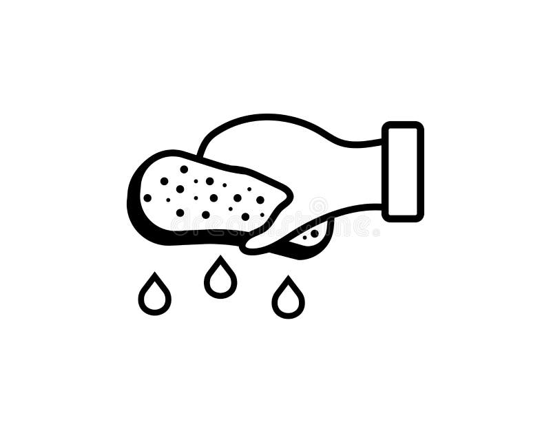 Cleaning Holding Sponge Stock Illustrations – 305 Cleaning Holding ...