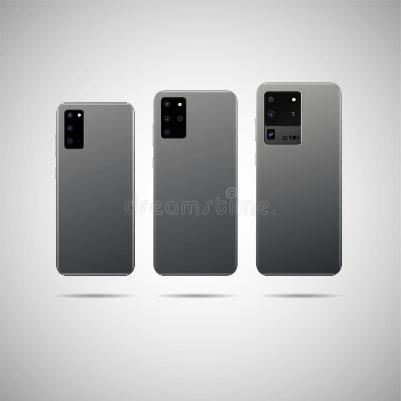 Realistic Smartphone with Back Illustration. Stock Vector ...