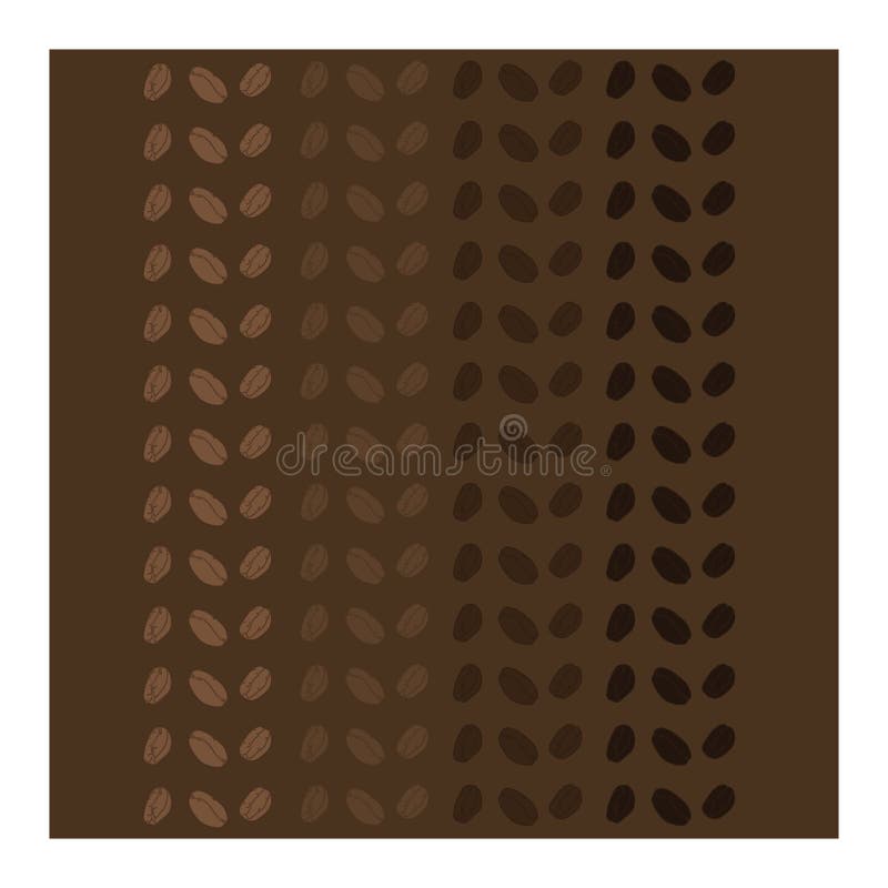 Seamless Pattern of Brown and Beige Coffee Beans. Stock Illustration ...