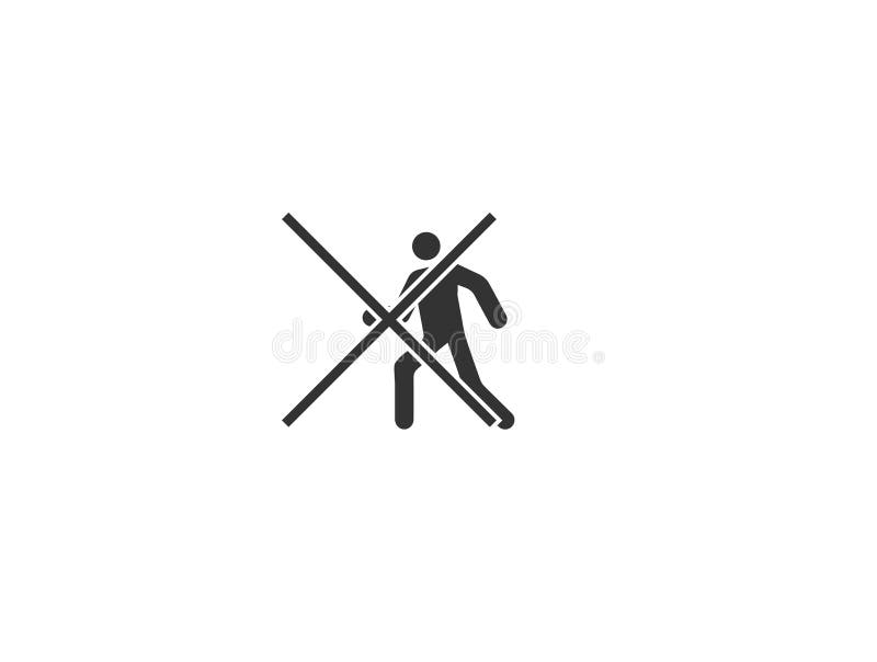 Vector Illustration of Do Not Run Icon - Running is Prohibited Stock ...