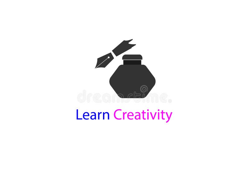 Ink Bottle and Pen Logo Template for Creativity - Learning Icon Stock ...