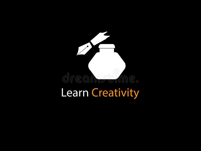 Ink Bottle and Pen Logo Template for Creativity - Learning Icon Stock ...