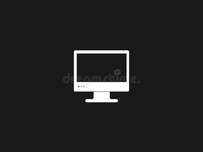 Vector LCD Icon - Display Icon - TV Mock-up Illustration Stock Vector ...