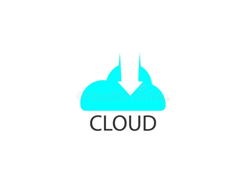 Cloud Download Symbol Icon, Black Vector Sign with Editable Strokes ...