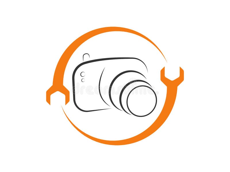 Vector Camera Repairing Center Logo Template - Camera Mechanic Icon ...