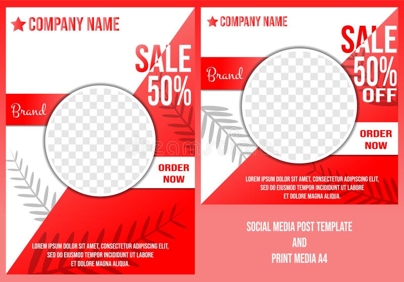 Discount Brochure Template, Benner Social Media Template. Brochure ...