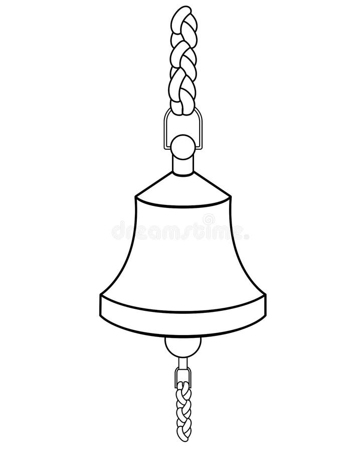 Ship Bell Silhouette - Vector Illustration for Logo or Sign. Ship Bell ...