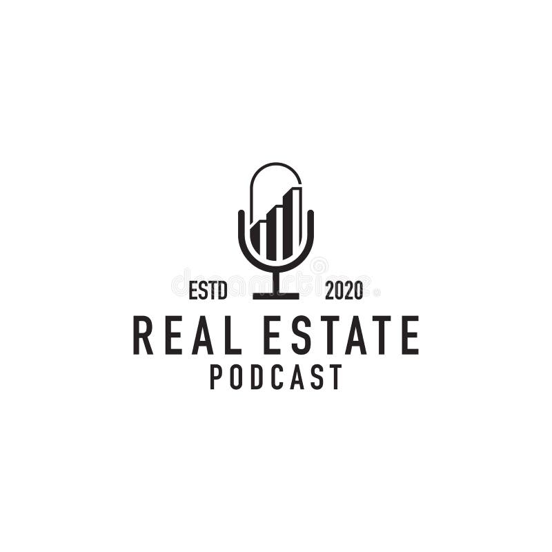 Real Estate Podcasts Logo Design Stock Vector - Illustration of housing ...