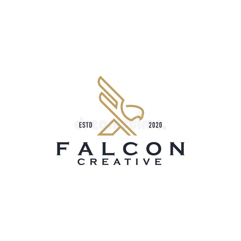 Falcon Home Logo Design Illustration Stock Vector - Illustration of ...