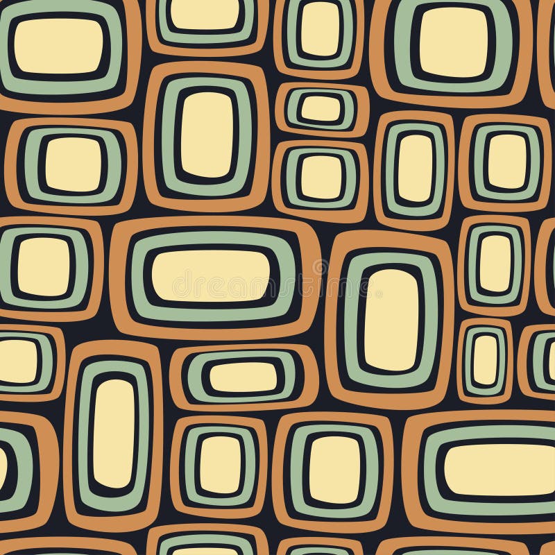 Retro Seamless Pattern with Rectangles. Stock Vector - Illustration of ...