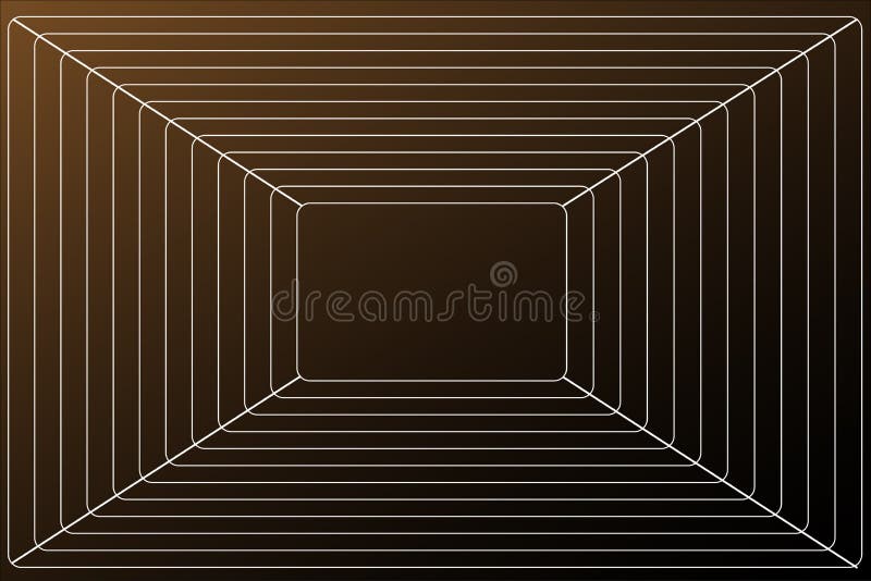 Virtual Depth 3 D Illusion with Squares Geometrical Figure Stock Vector ...