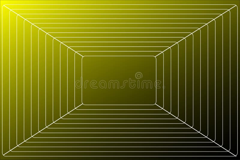 Virtual Depth 3 D Illusion with Squares Geometrical Figure Stock Vector ...