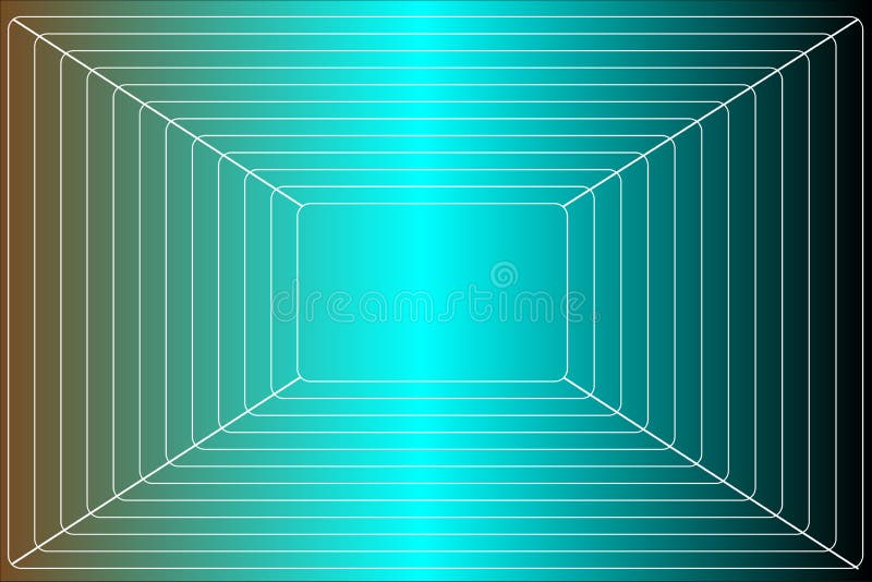 Virtual Depth 3 D Illusion with Squares Geometrical Figure Stock Vector ...
