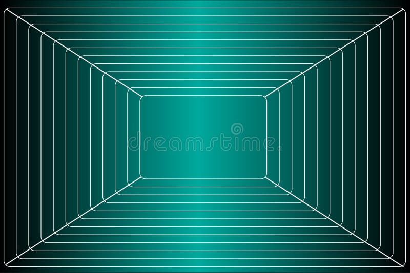 Depth 3 D Illusion with Squares Geometrical Figure Stock Vector ...