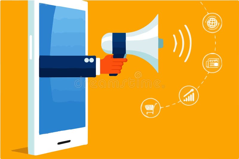 HAND COMING OUT of a MOBILE PHONE and GIVING MESSAGES Stock ...