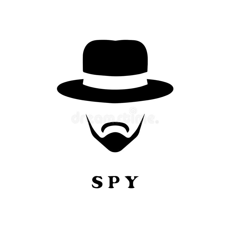 SPY FACE, BLACK and WHITE ILLUSTRATION Stock Illustration ...