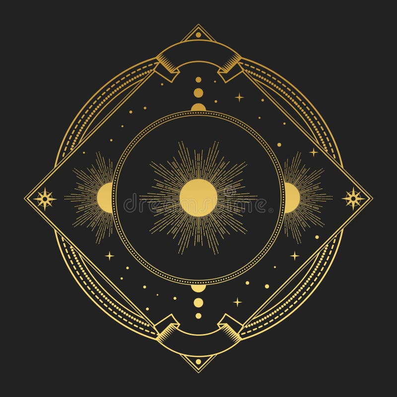Eclipse. Sacred Geometry. Abstract Vector Illustration Stock Vector ...