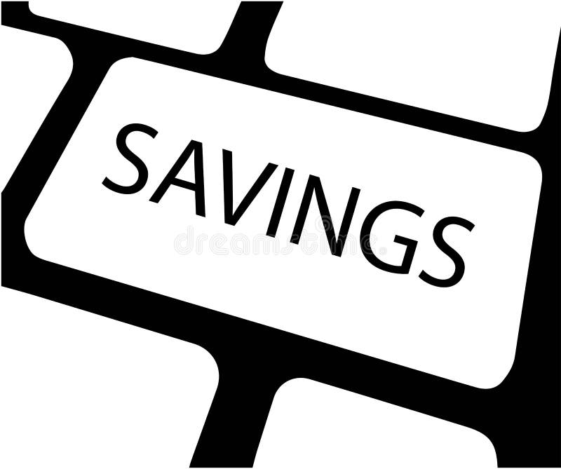 SAVING Written on a Key of Keyboard, Illustration Stock Illustration ...