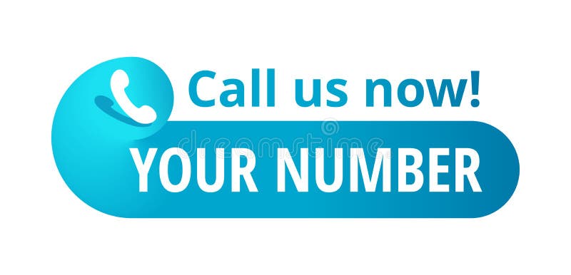 Phone Number Button Template Stock Vector - Illustration of hand ...
