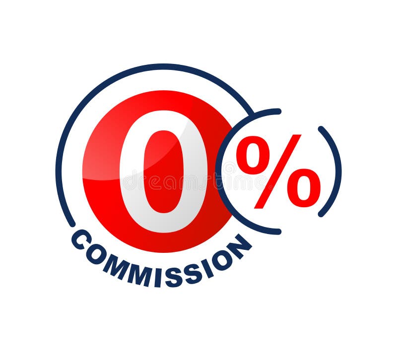 Zero commission isolated stock vector. Illustration of account - 185660852