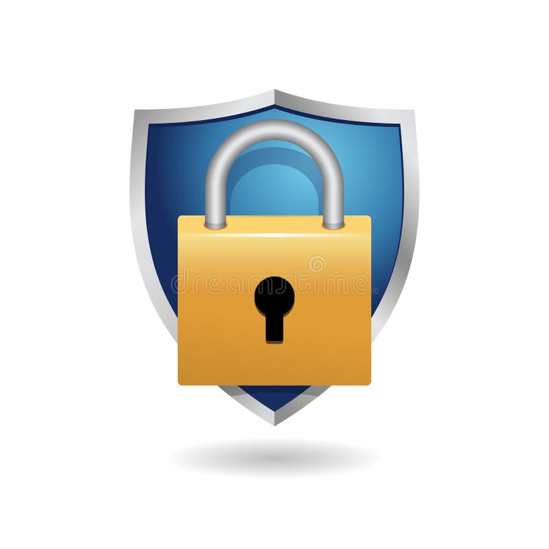 Data security lock icon stock vector. Illustration of privacy - 185661725