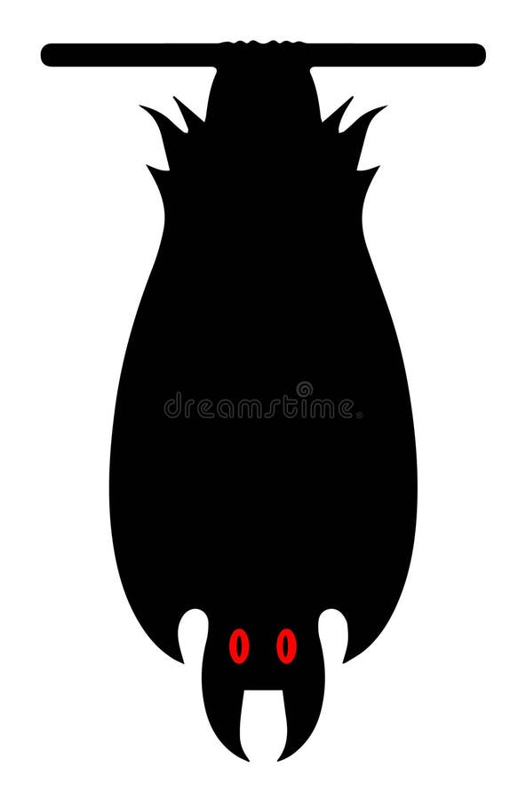 Black White Hanging Bat Stock Illustrations – 572 Black White Hanging ...