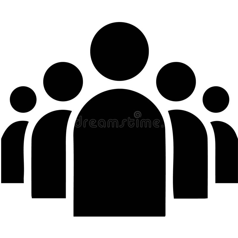 Group of People Standing Together Icon Stock Illustration ...