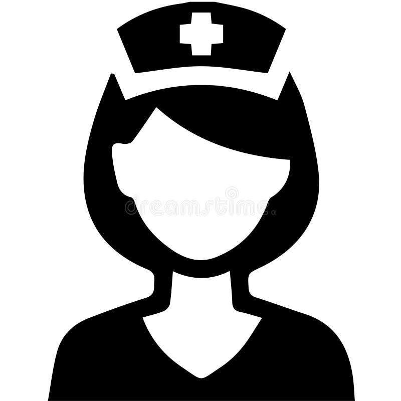 Medical Treatment Nurse Symbol Female Physician Stock Vector ...