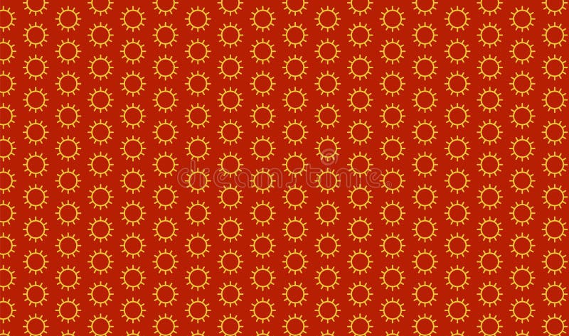 Sun Inspired Pattern Design in Red Color and Outline Style Stock Vector ...