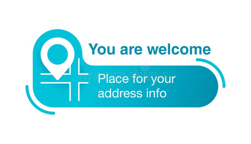 Address Block Template for Website or Banner Stock Vector ...