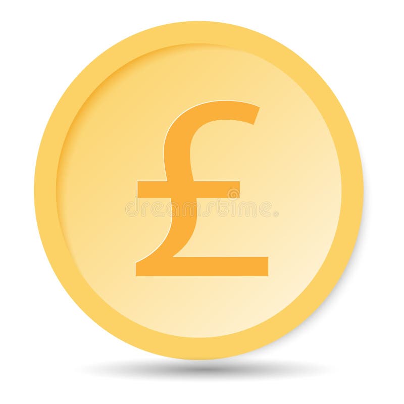 Currency Symbol, Pound Coin or Gold Symbol of Coins Stock Vector ...