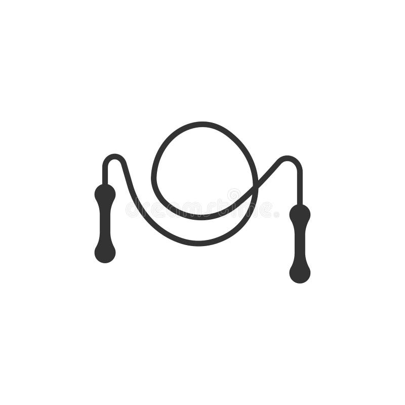 Vector Illustration of Skipping Rope Icon. Filled Style Flat Gym Sign ...