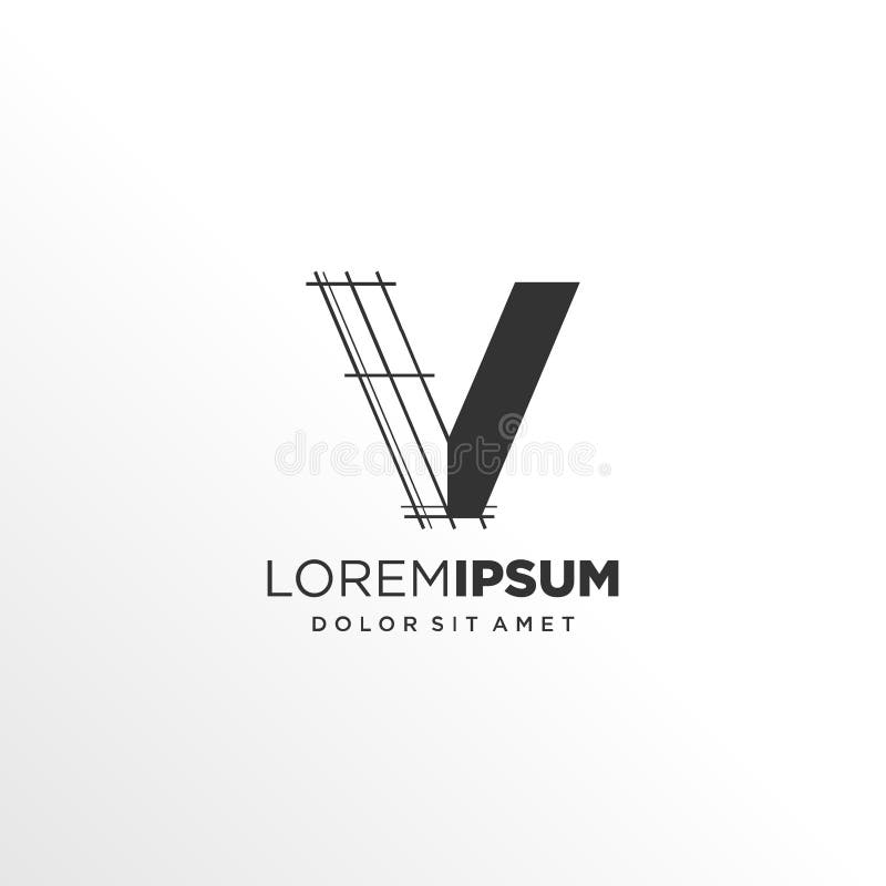Initial Letter V Logo Design with Architecture Element Stock Vector ...