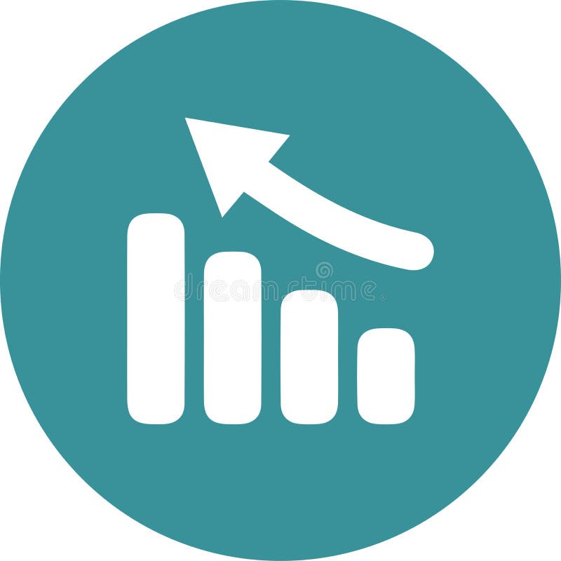 Business Graph Icon Illustration, Economy Growth Sign and Symbol Stock ...