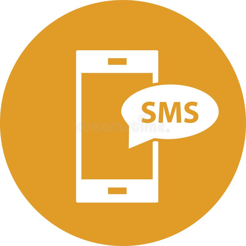 SMS Notification on Mobile, Mobile Phone Icon, Sign and Symbol Stock ...