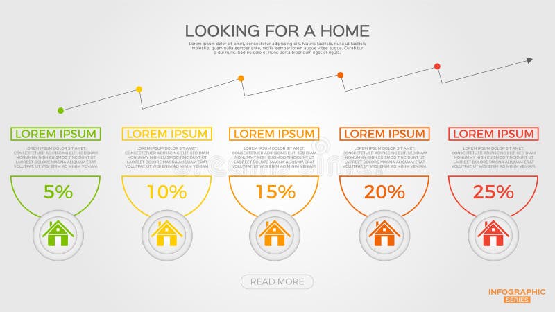 Buying a House Infographics, Real Estate Presentation Stock Vector ...