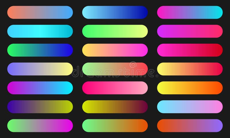Modern Color Palette. an Example of Gradient Color Palette. Stock ...