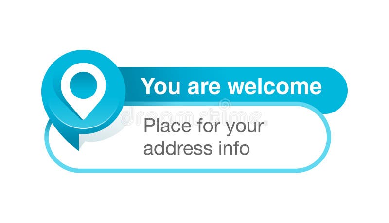 Address Block Template for Website or Banner Stock Vector ...