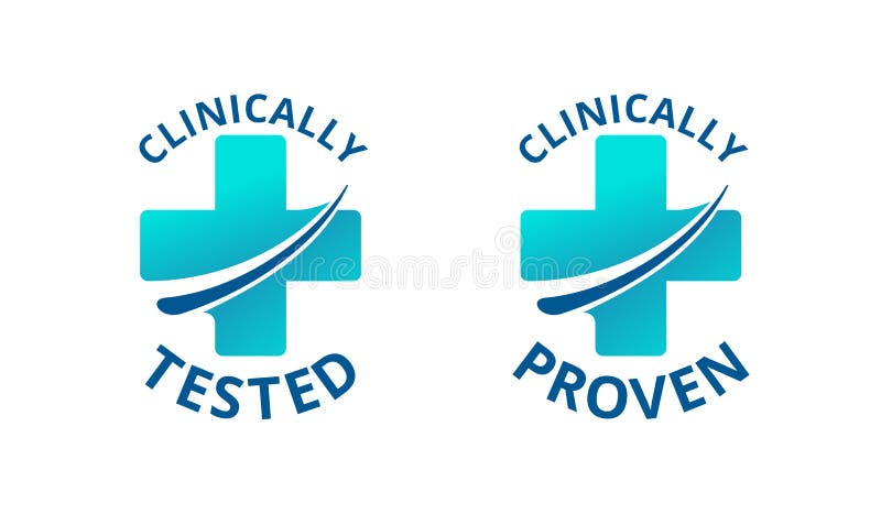 Clinically Tested Badge Mediically Proven Stamp Stock Vector ...