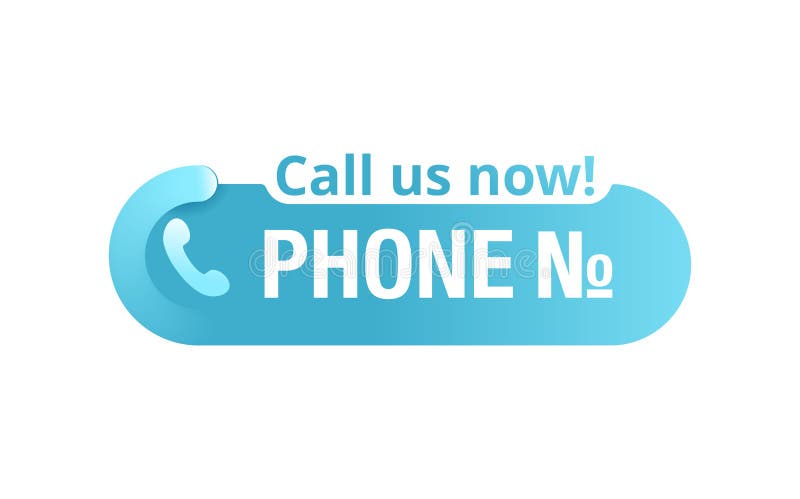 Call Us Now Template for Phone Number Stock Vector - Illustration of ...