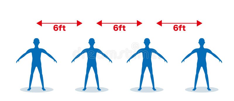 Social Distancing - Image of Distance between People Stock Vector ...