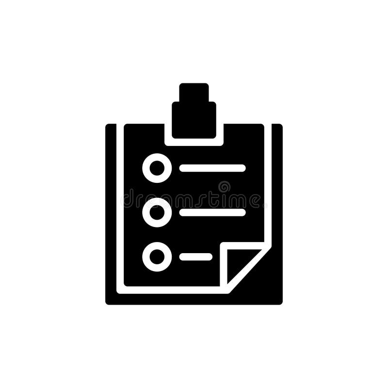 Note List Icon in Line Style for Website Stock Vector - Illustration of ...