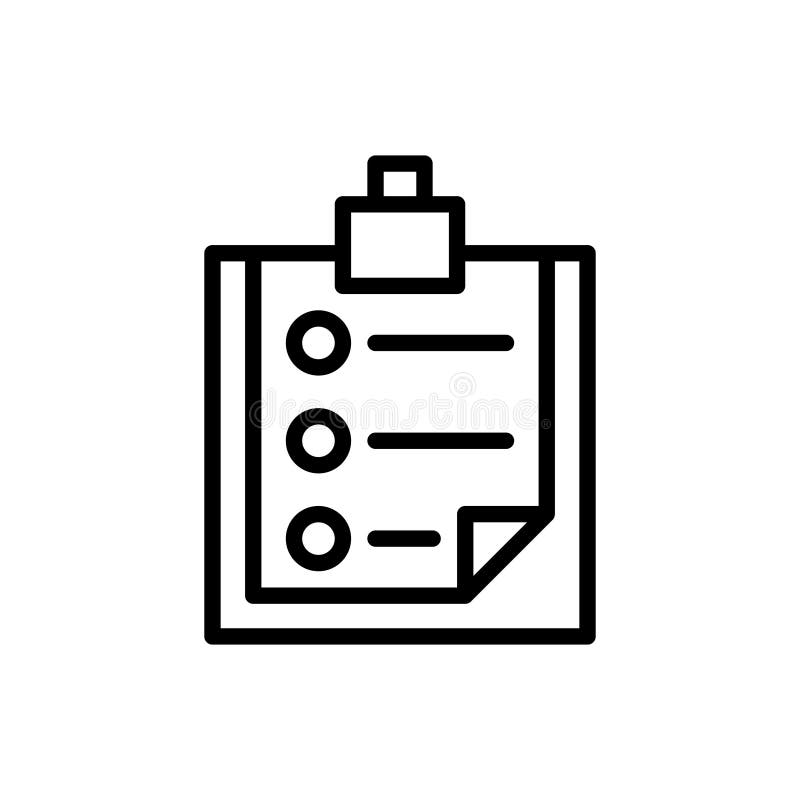 Line Style Icon of Note List Icon Stock Vector - Illustration of note ...