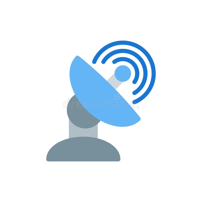 Flat Style Icon of Transmitter Stock Vector - Illustration of ...