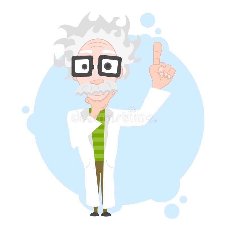 Professor Cartoon Character Finding Idea Stock Vector - Illustration of ...
