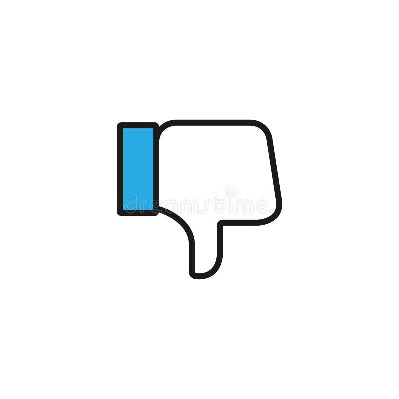 Unlike Icon Flat Style Vector. Finger, Hand, Dislike Symbol ...
