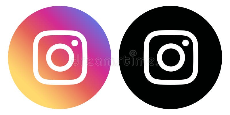 Colored Round Edges Instagram Logo Icon Editorial Stock Photo ...