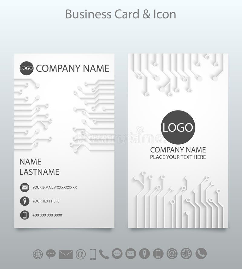 Futuristic Clean Technology Modern Creative Business Card Template and ...