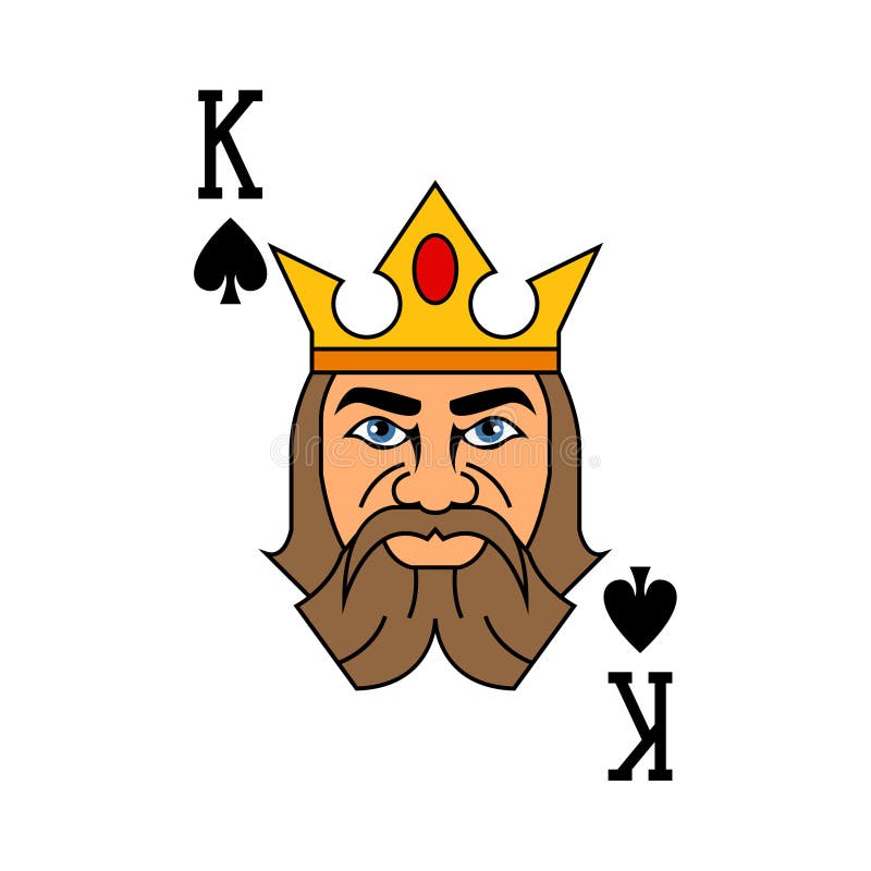 Playing Poker Card King Icon Image. Stock Vector - Illustration of ...