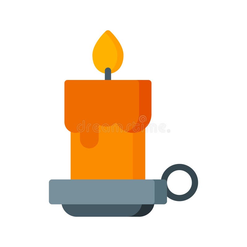 Simple Candle Colored Vector Illustration Stock Vector - Illustration ...